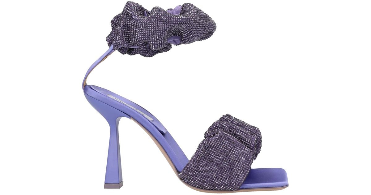 Sebastian Milano Cher Crystal Sandals in Purple | Lyst UK