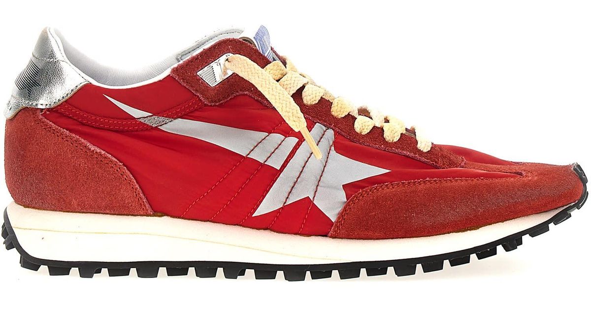 Golden Goose Running Marathon M77' Sneakers in Red for Men | Lyst UK