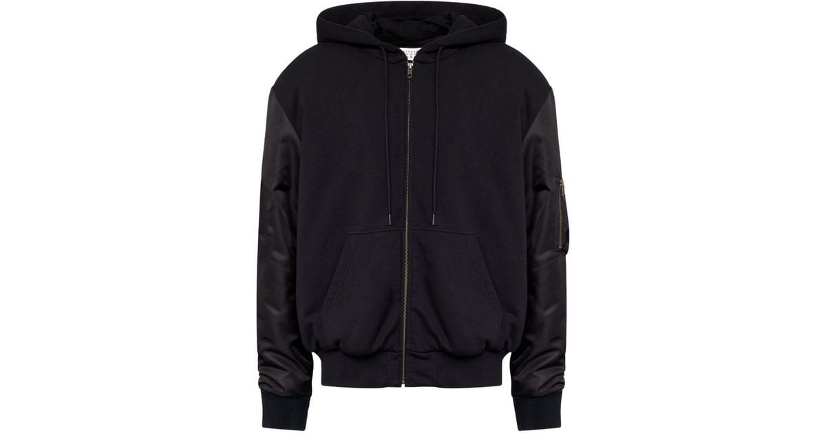 MM6 by Maison Margiela Cotton Blend Louson Jacket in Blue for Men | Lyst UK