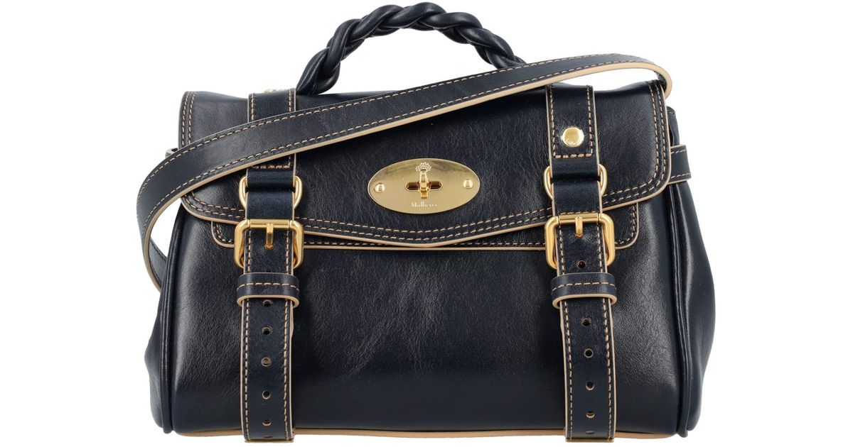 Mulberry Mini Alexa Contrast Edge in Black | Lyst