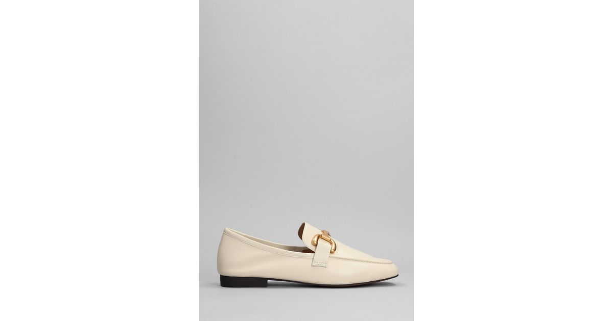 Bibi Lou Loafers In Beige Leather In Natural Lyst