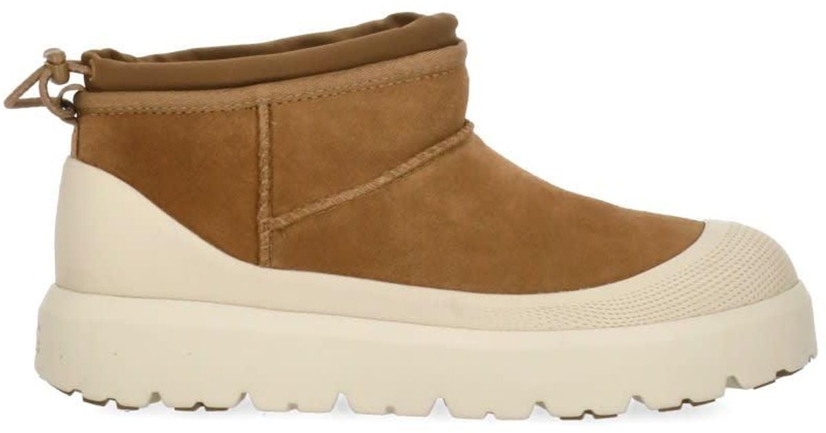 UGG Ultra Mini Weather Hybrid Ankle Boots in White | Lyst UK