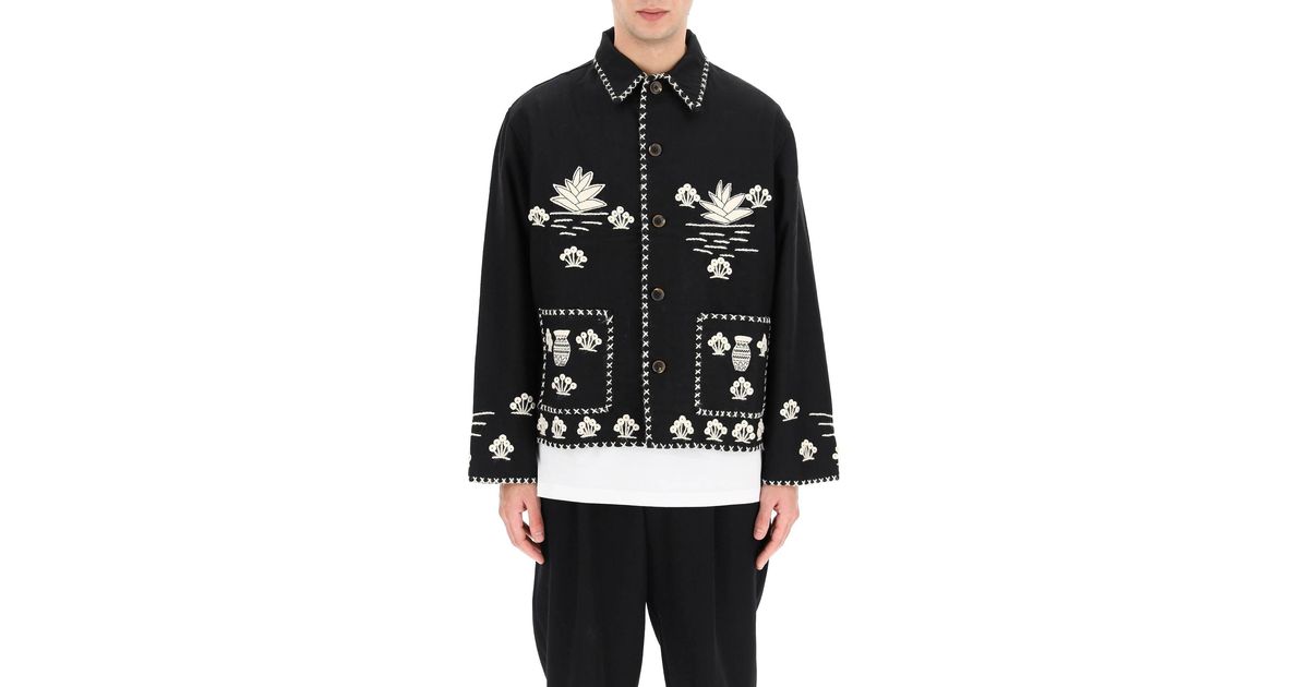 Bode Souvenir Jacket With Mexican Embroidery in Black for Men | Lyst