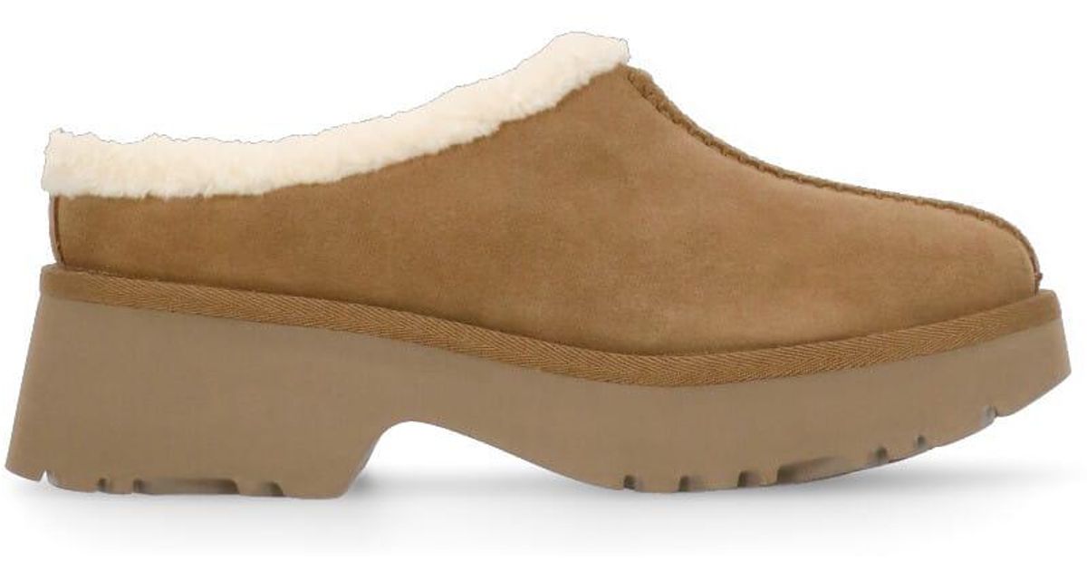 UGG New Heights Cozy Sabot in Brown | Lyst