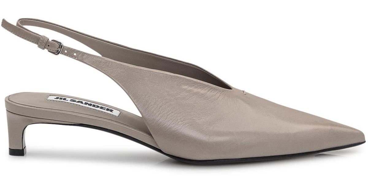 Jil Sander Slingback in Gray | Lyst