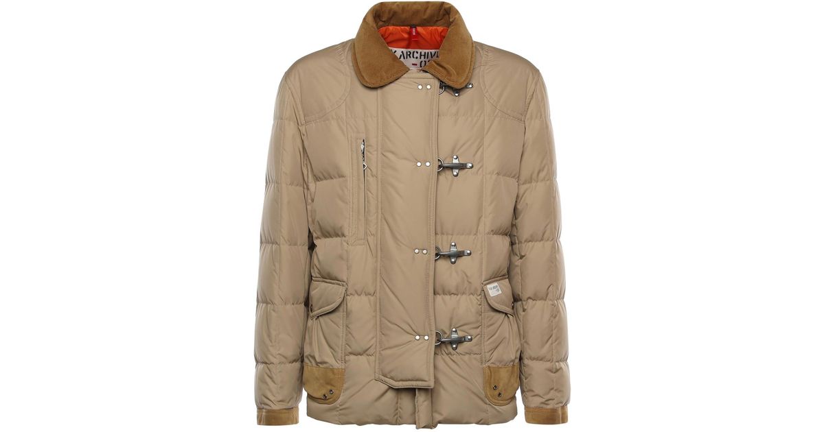 Fay 4-Hook Down Jacket in Brown for Men | Lyst