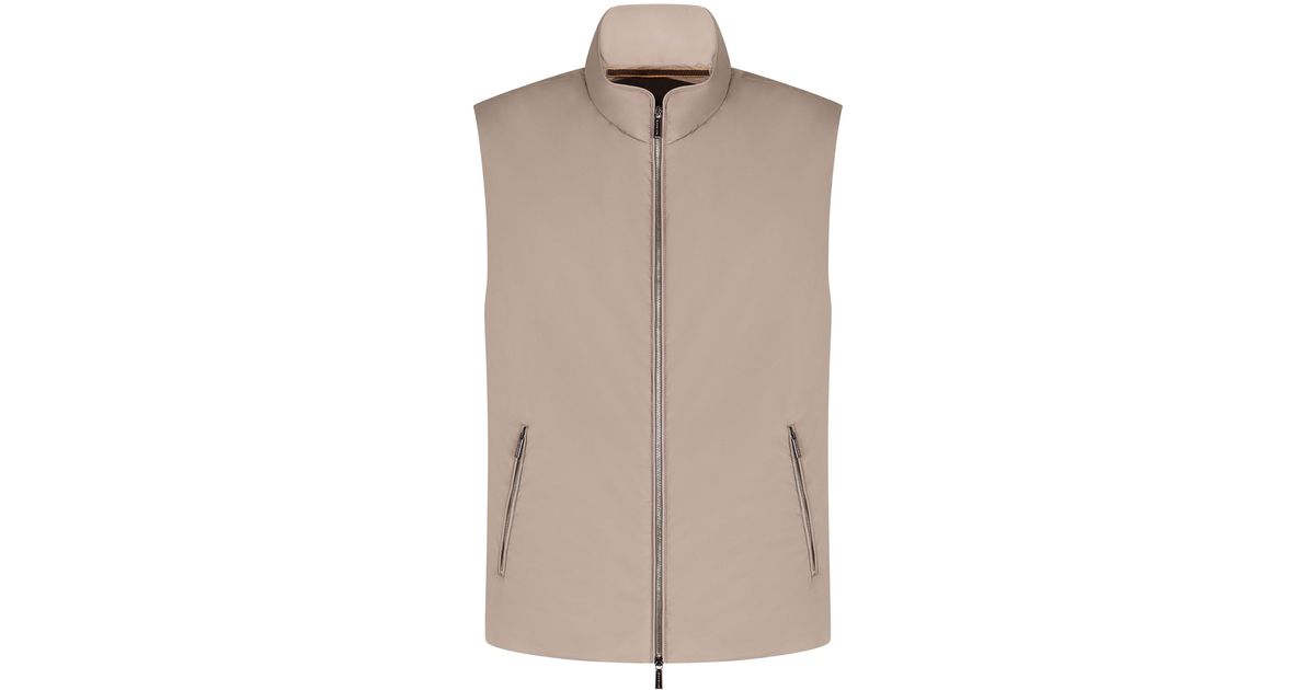 Moorer Full Zip Down Vest in Brown for Men | Lyst UK