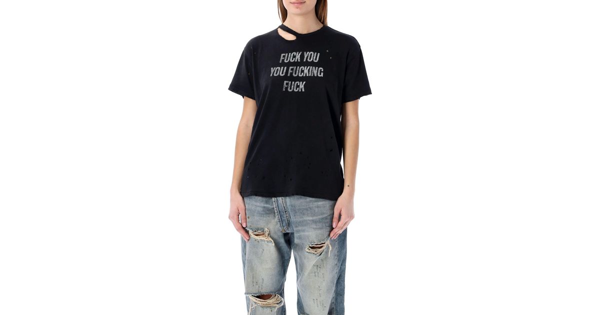 R13 Fuck You T Shirt In Black Lyst