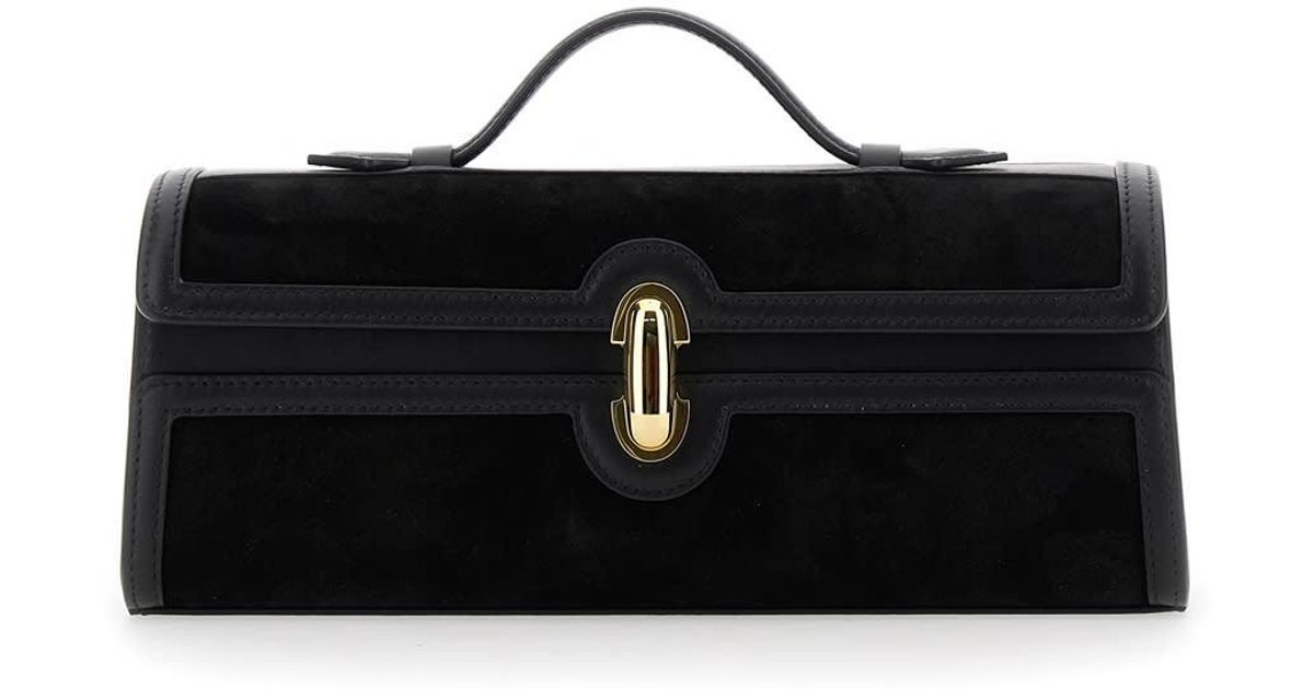 SAVETTE The Slim Symmetry Pochette Handbag With Turn-Lock Closure in ...