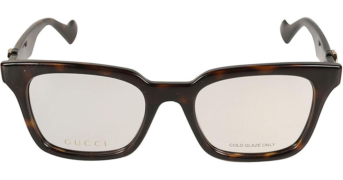 Gucci Logo Lens Square Frame in Natural | Lyst UK