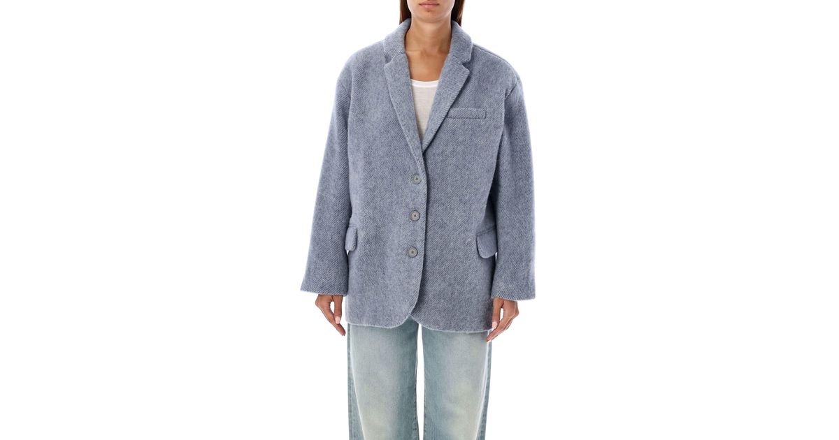 American Vintage Roly Short Coat in Blue | Lyst