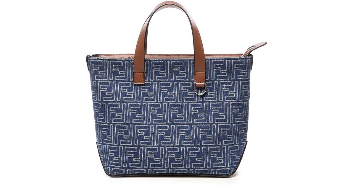 Fendi Ff Small Handbag in Blue for Men | Lyst UK