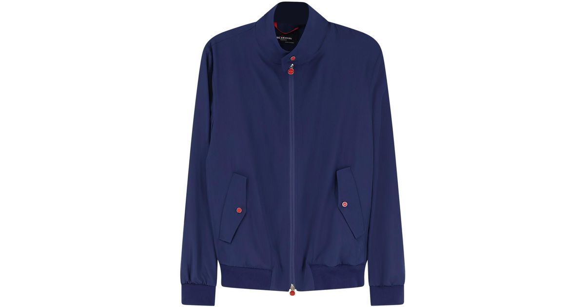 Kiton Nylon Jacket in Blue for Men | Lyst UK