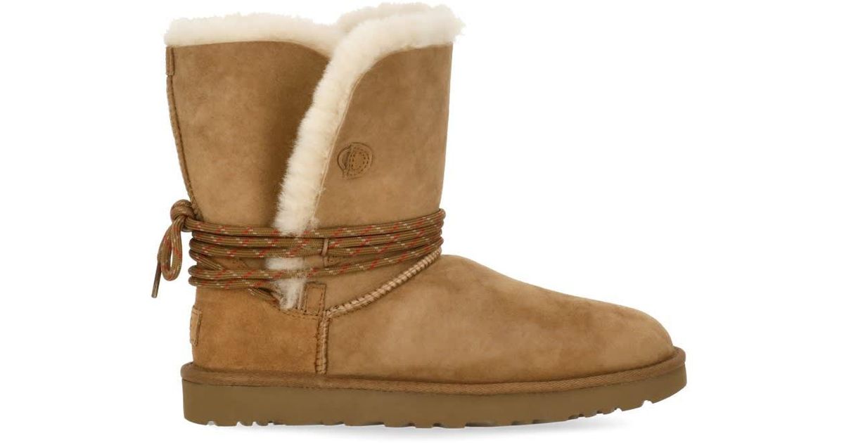 UGG Bailey Tie Boots in Brown | Lyst UK