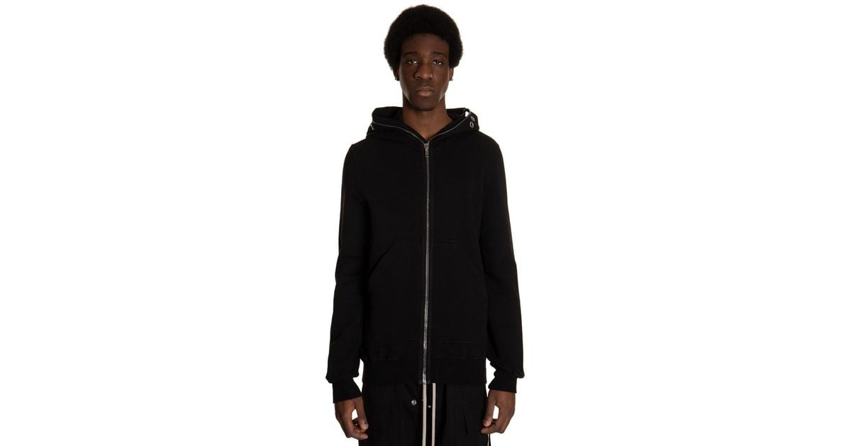 Rick Owens Gimp Zip Hoodie in Black for Men | Lyst