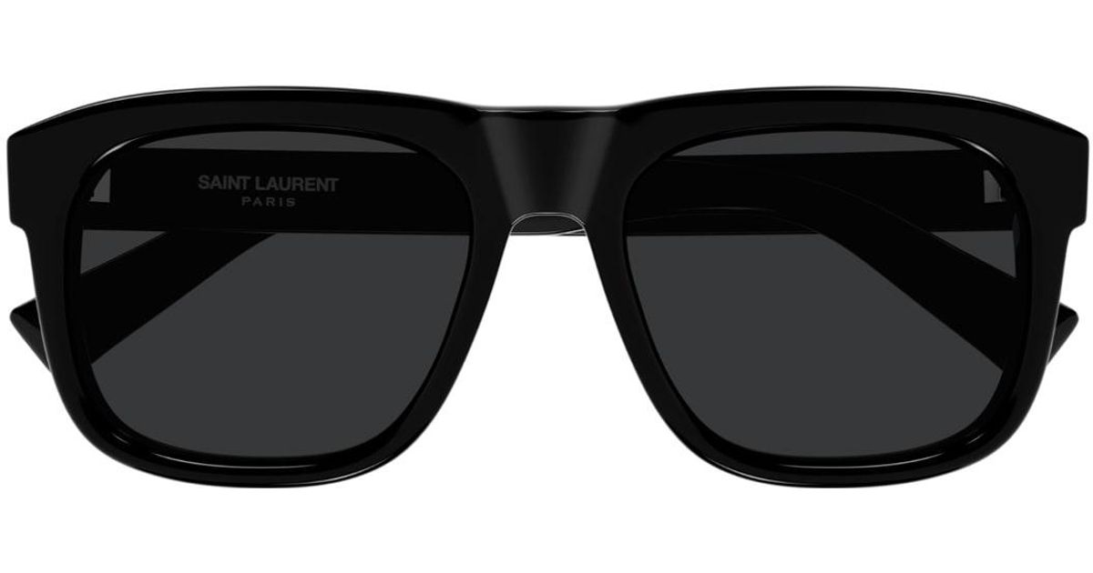Saint Laurent Sl 558 Sl Logo Sunglasses in Black for Men | Lyst UK