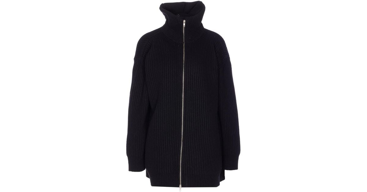 MM6 by Maison Martin Margiela Ribbed Knit Cardigan Dress in Blue | Lyst UK