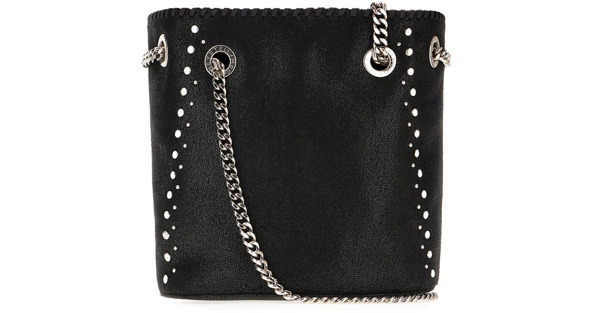 Stella McCartney Shaggy Deer Falabella Bucket Bag in Black | Lyst