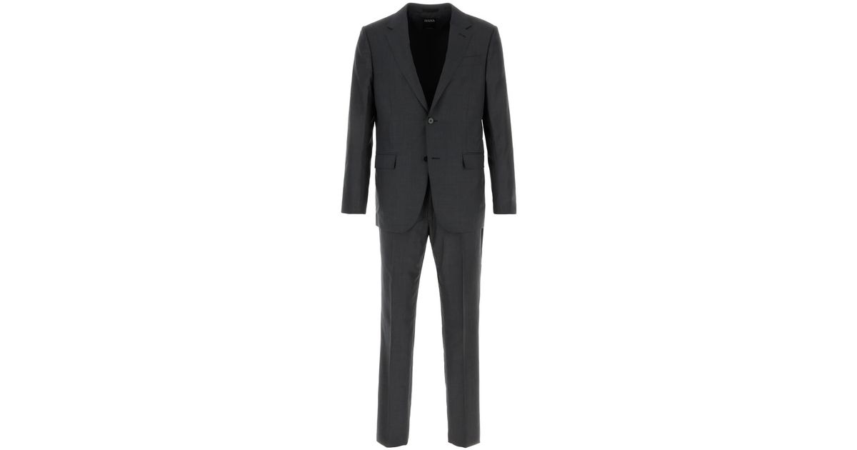 ZEGNA Multiseason Suit in Black for Men | Lyst