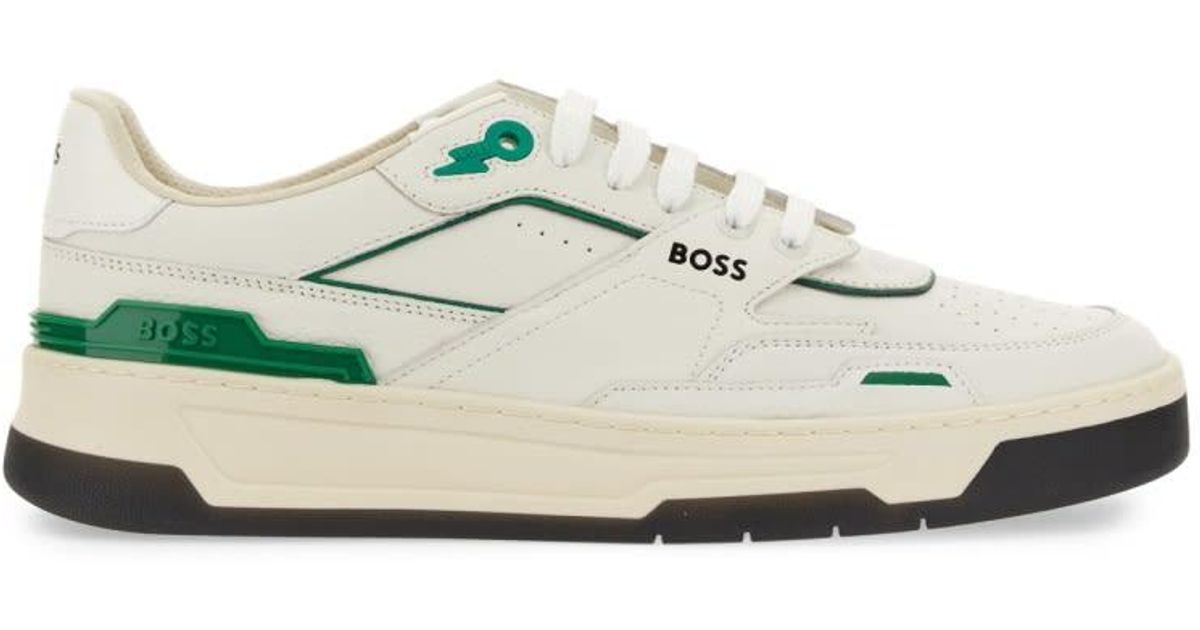 BOSS Basketball Style Sneakers in White for Men | Lyst