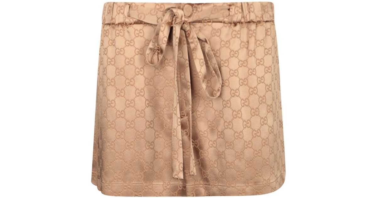 Gucci Jacquard Shorts in Natural | Lyst