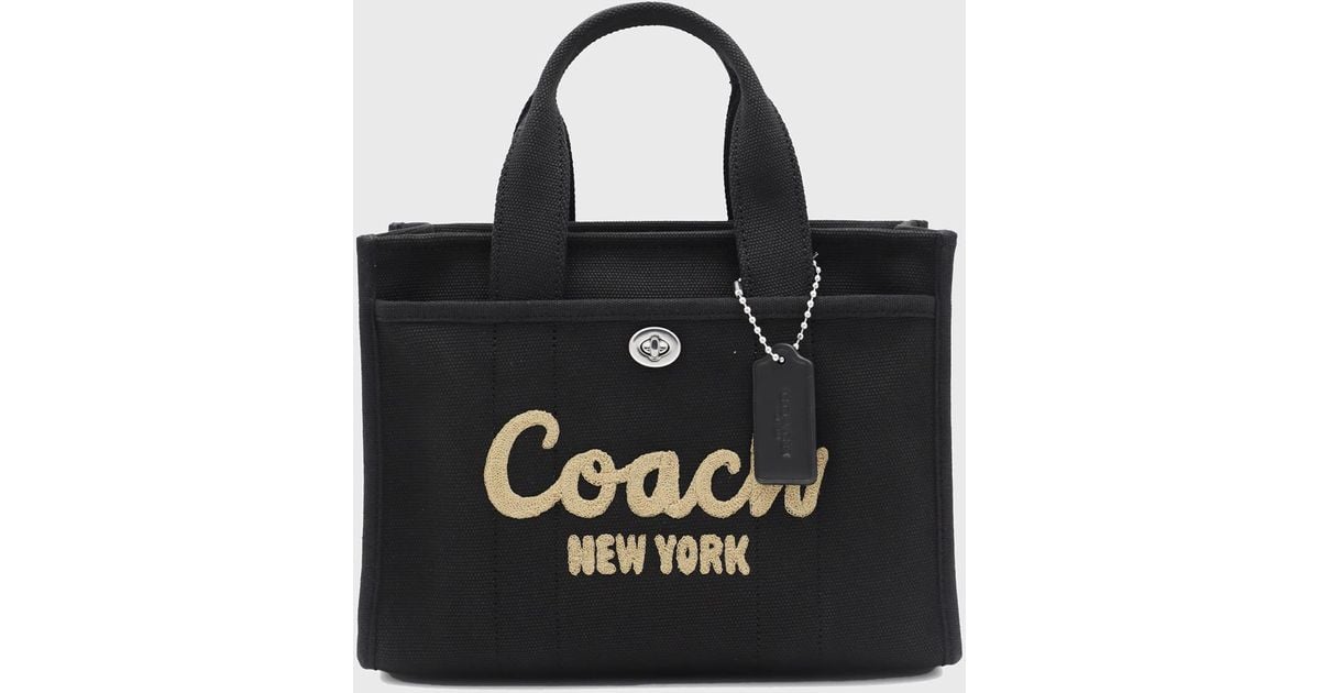 COACH Cotton Totes in Black | Lyst