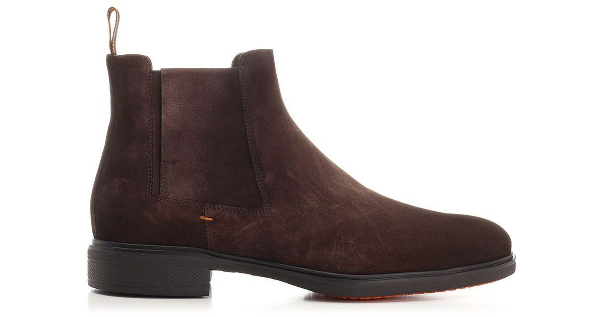 Santoni Easy Boot in Brown for Men | Lyst