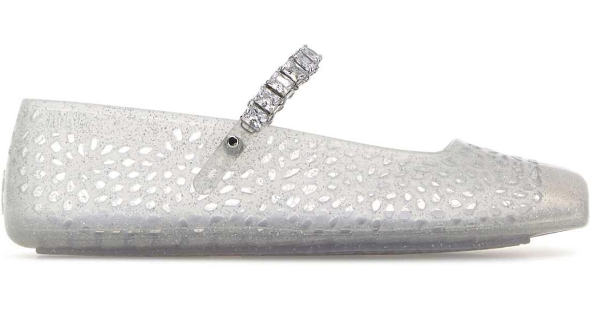 Jimmy Choo Transparent Rubber The Jelly Ballerinas in White | Lyst UK