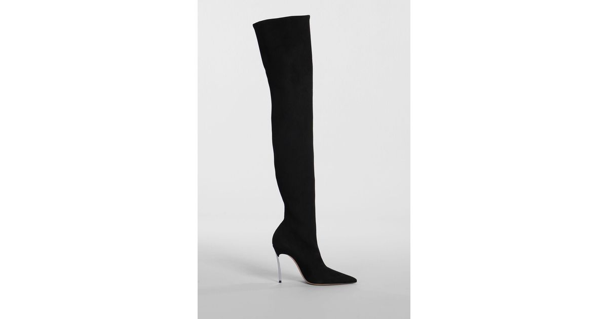 Casadei Blade High Heels Boots in Black | Lyst UK