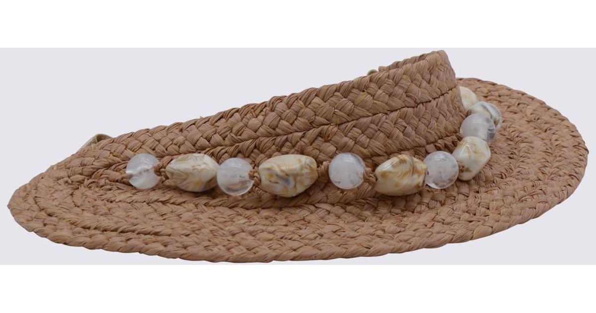 Helen Kaminski Natural Raffia Nyla Hat in Brown | Lyst