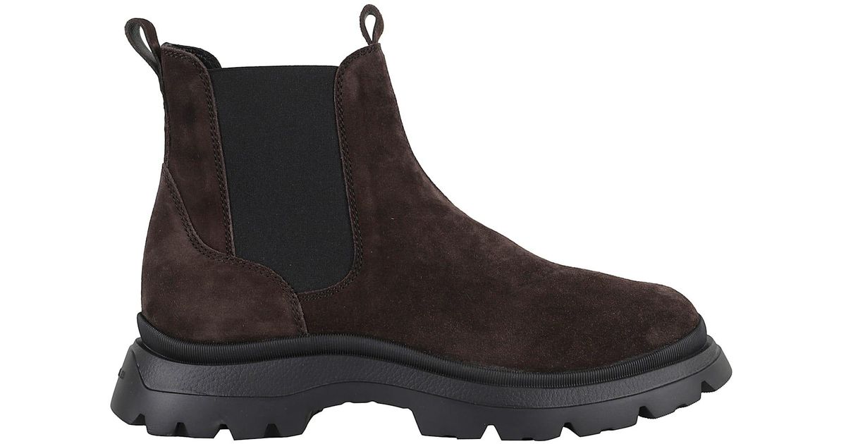 Hogan Chelsea Ankle Boots With Suede Upper And Memory Foam Insole in ...