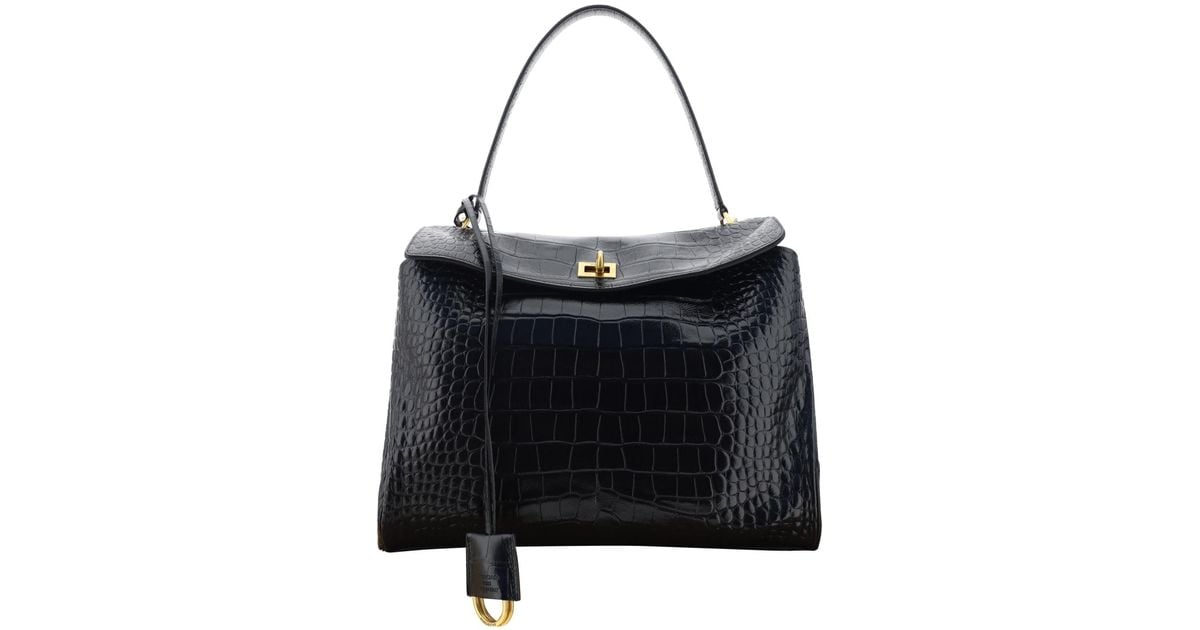 Balenciaga Rodeo Top Handle M in Black | Lyst