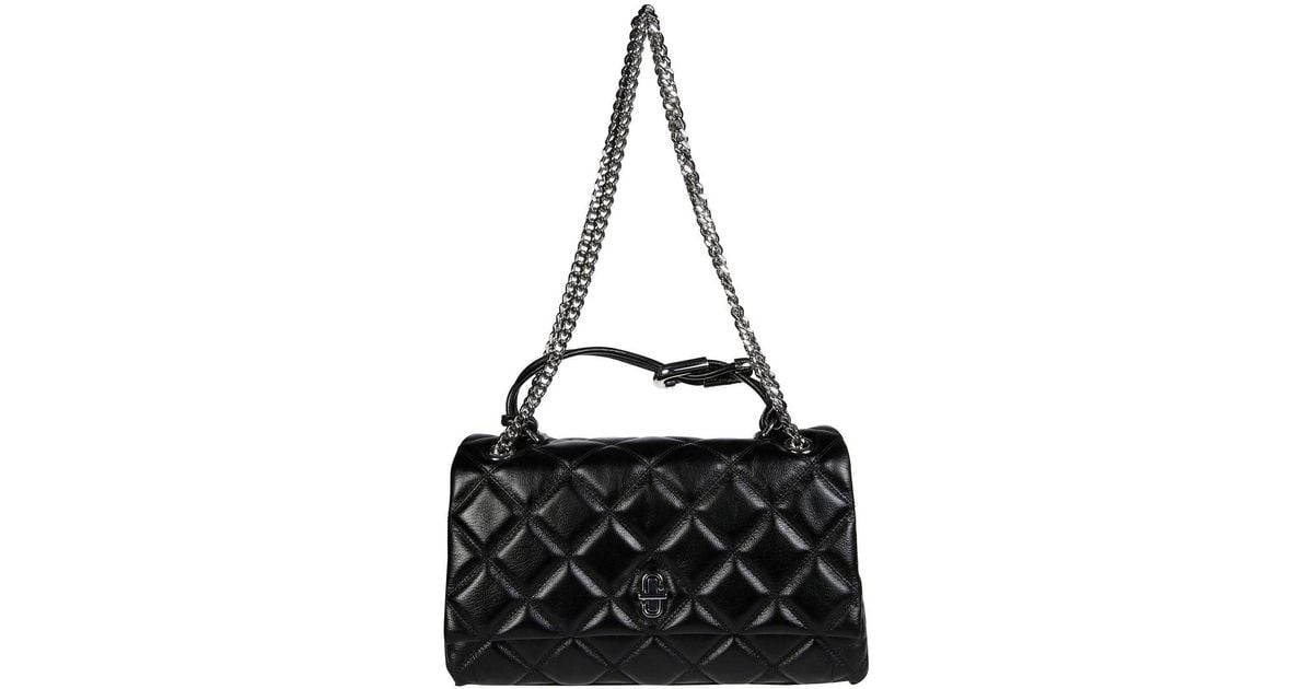 Marc Jacobs The Quilted Dual Convertible Shoulder Bag in Black | Lyst UK