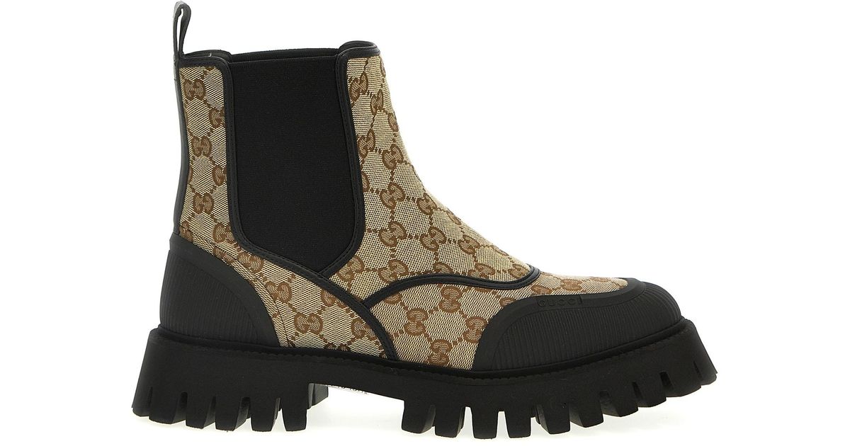 Gucci Original Gg Ankle Boots in Black for Men | Lyst