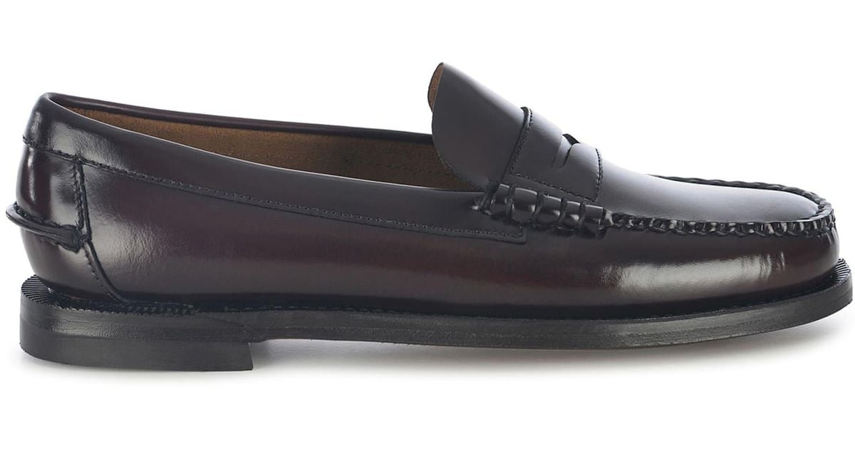 Sebago Mocassin Dan Made Of Leather in Black | Lyst