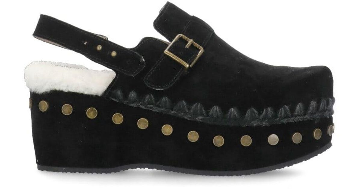 Mou Clog Sabot in Black | Lyst