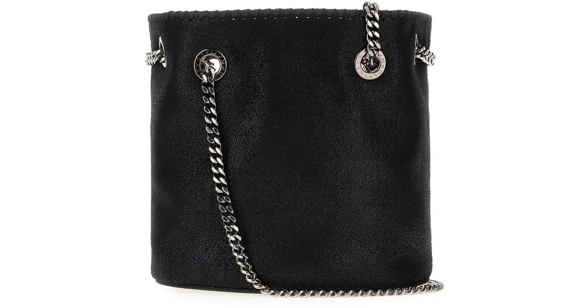 Stella McCartney Shaggy Deer Falabella Bucket Bag in Black | Lyst