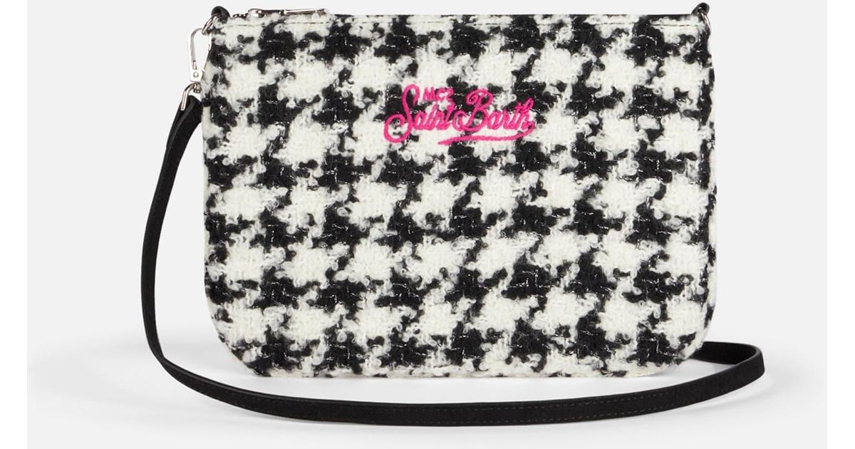 Mc2 Saint Barth Parisienne Cross Body Pouch Bag With Pied De Poule ...