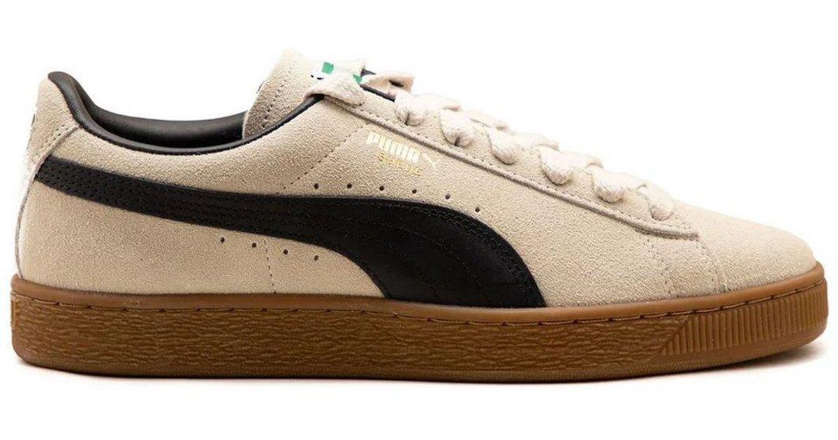 PUMA Logo Patch Low-Top Sneakers in Brown for Men | Lyst