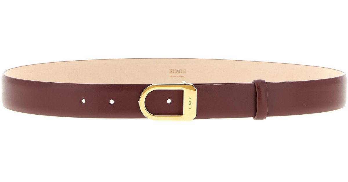 KHAITE Saddle Belt in Pink | Lyst UK