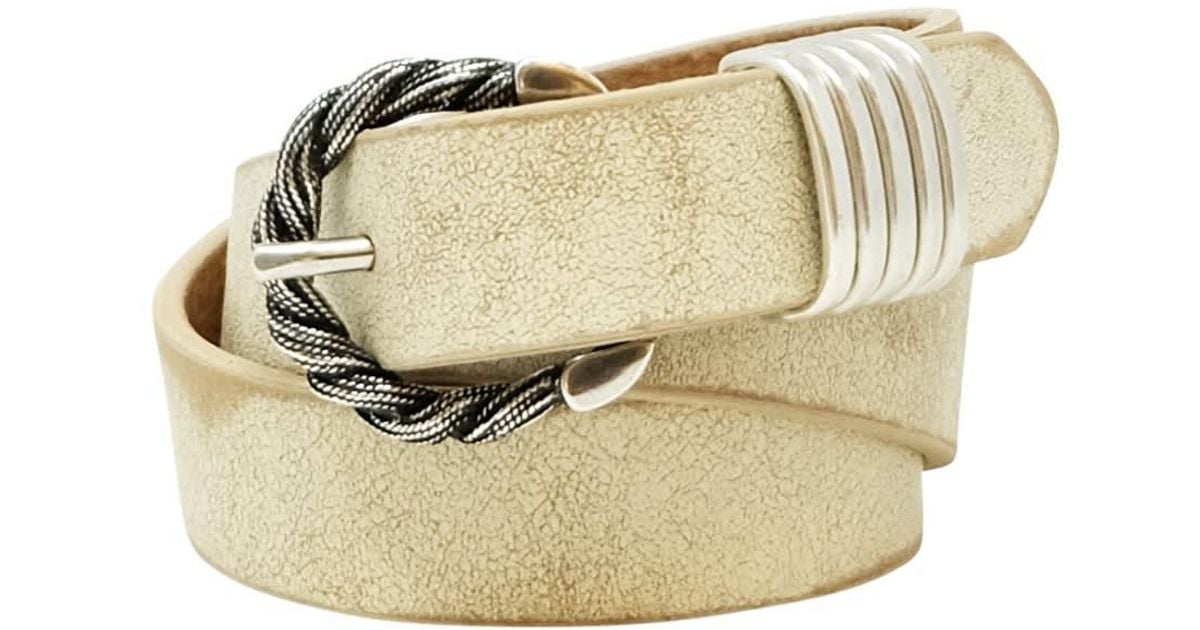 Golden Goose Belt Braided Faded Leather Belt in Metallic | Lyst UK
