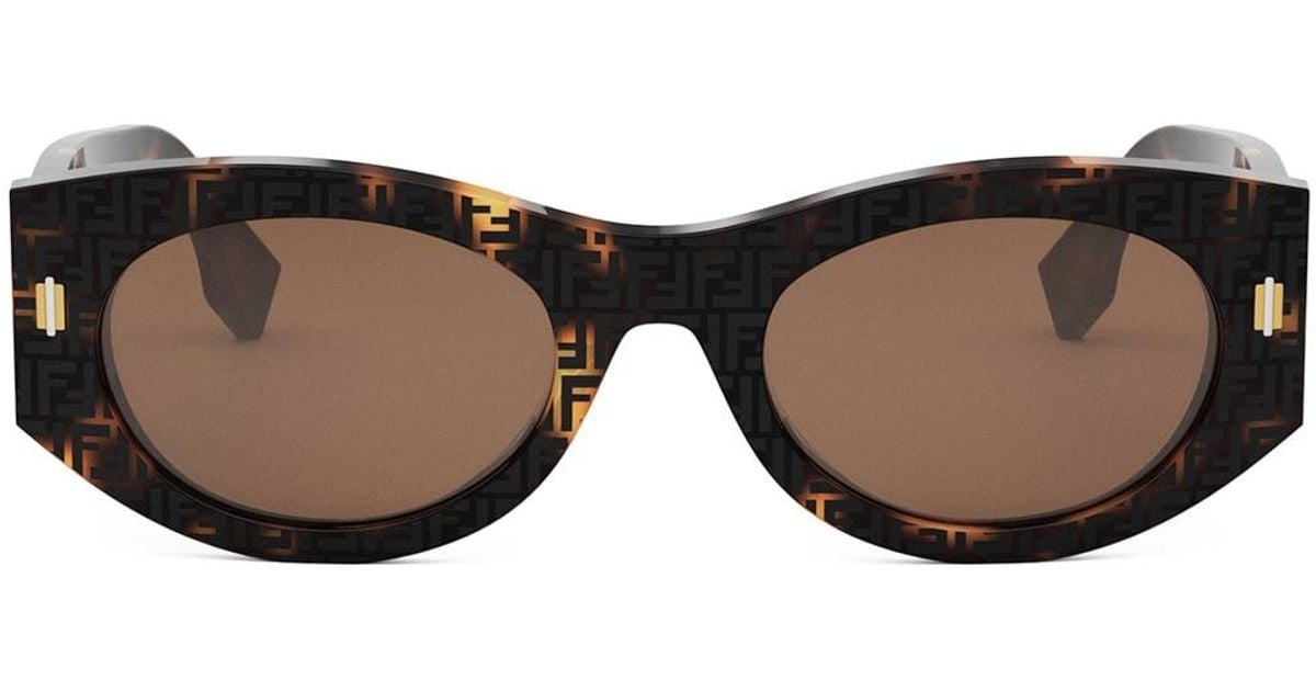 Fendi Fe40125I Fendi Roma 55E Havana Sunglasses in Brown | Lyst