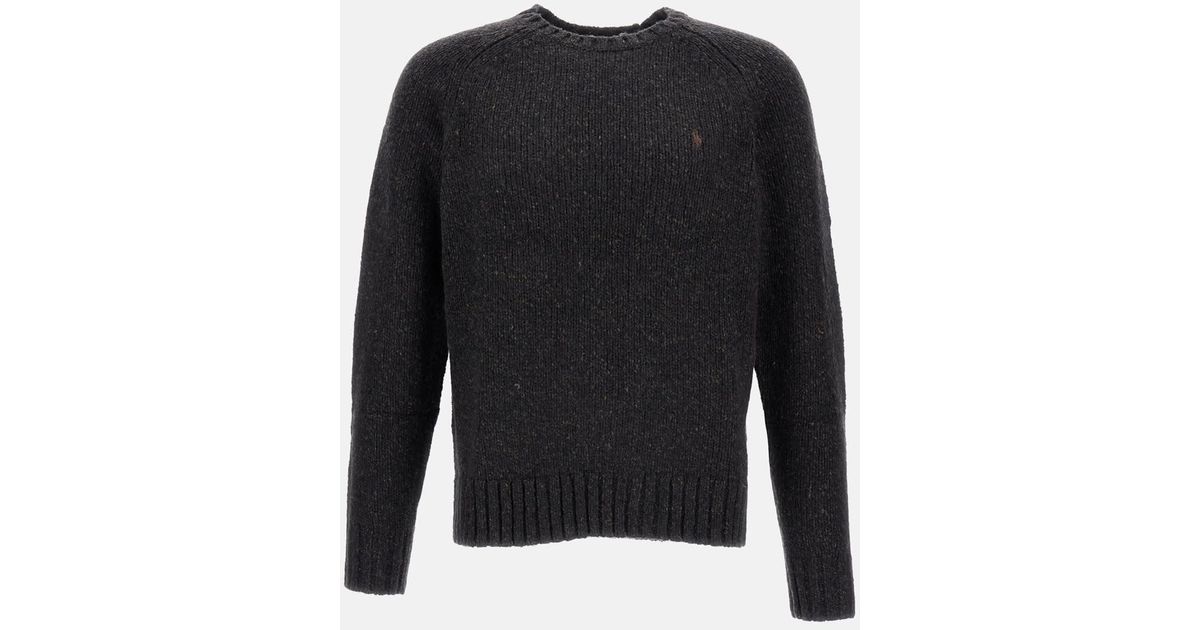 Polo Ralph Lauren Recycled Wool Pullover in Black for Men | Lyst UK