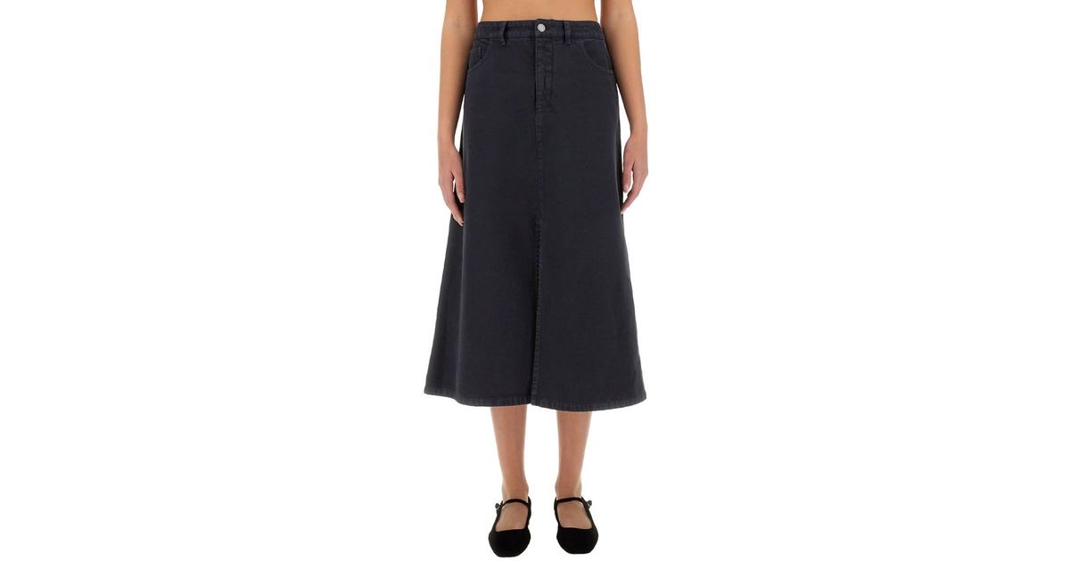 A.P.C. Skirt Georgia in Blue | Lyst