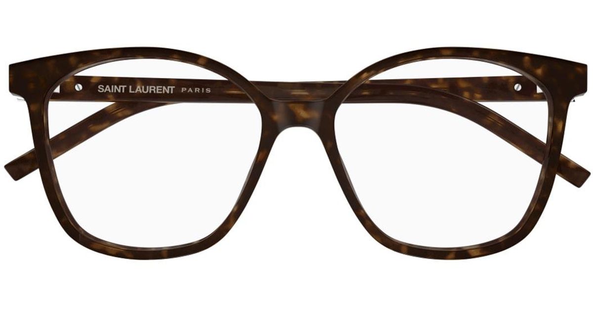 Saint Laurent Saint Laurent Sl M162 Linea Monogram 002 Havana Glasses ...