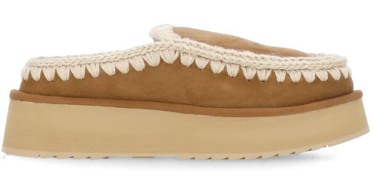 Mou Clog Eskimo Platform Sabot in Natural | Lyst