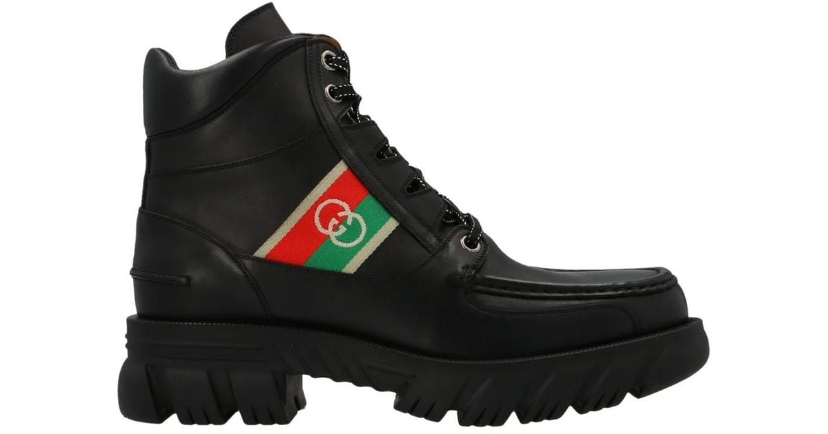 Gucci Ankle Boots With Interlocking G In Black For Men Lyst
