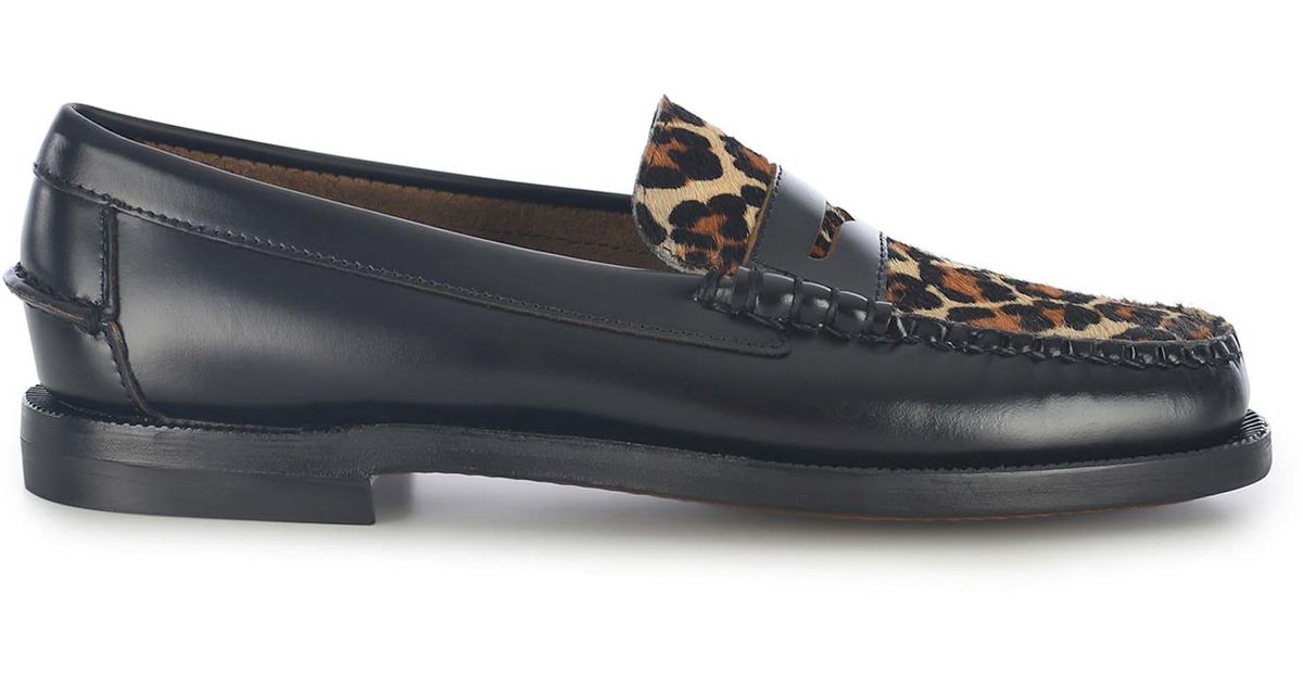 Sebago Mocassin Dan Wild Made Of Leather in Black | Lyst