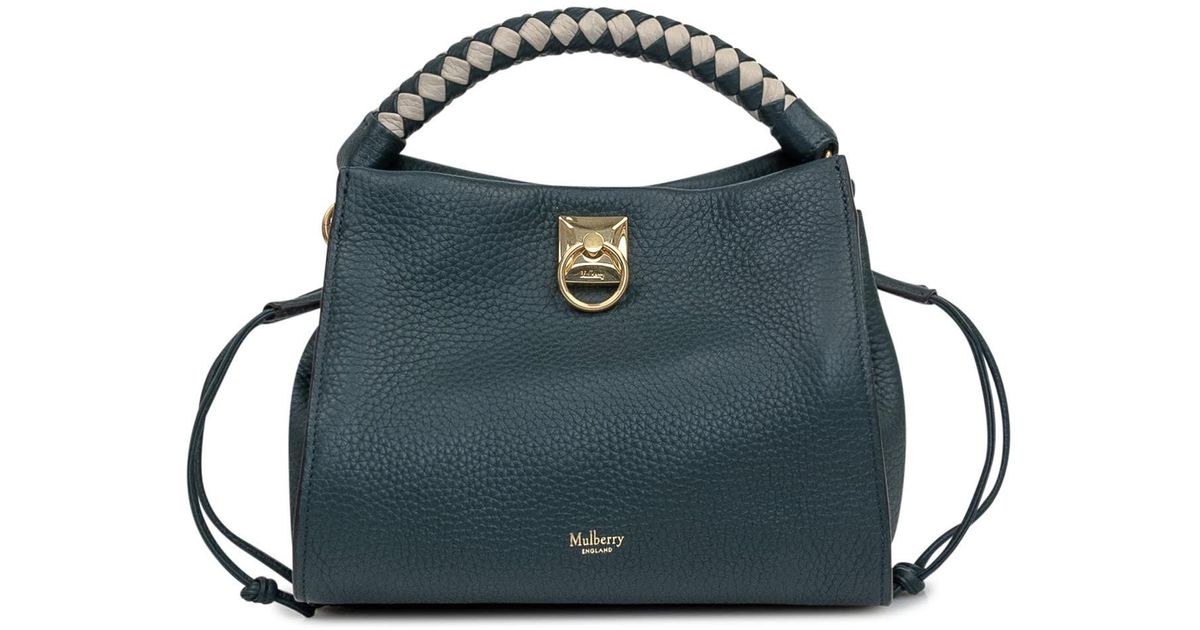 Mulberry Iris Handle Heavy Grain Small Bag in Blue | Lyst
