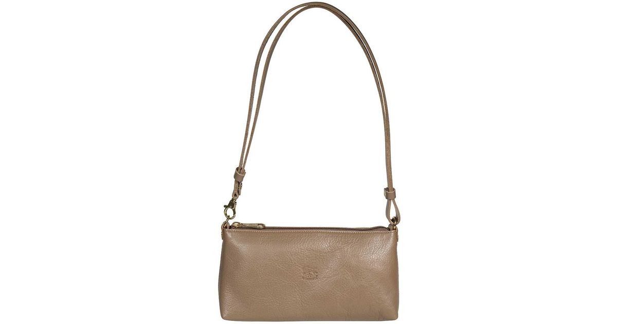 Il Bisonte Leather Shoulder Bag in Brown | Lyst UK